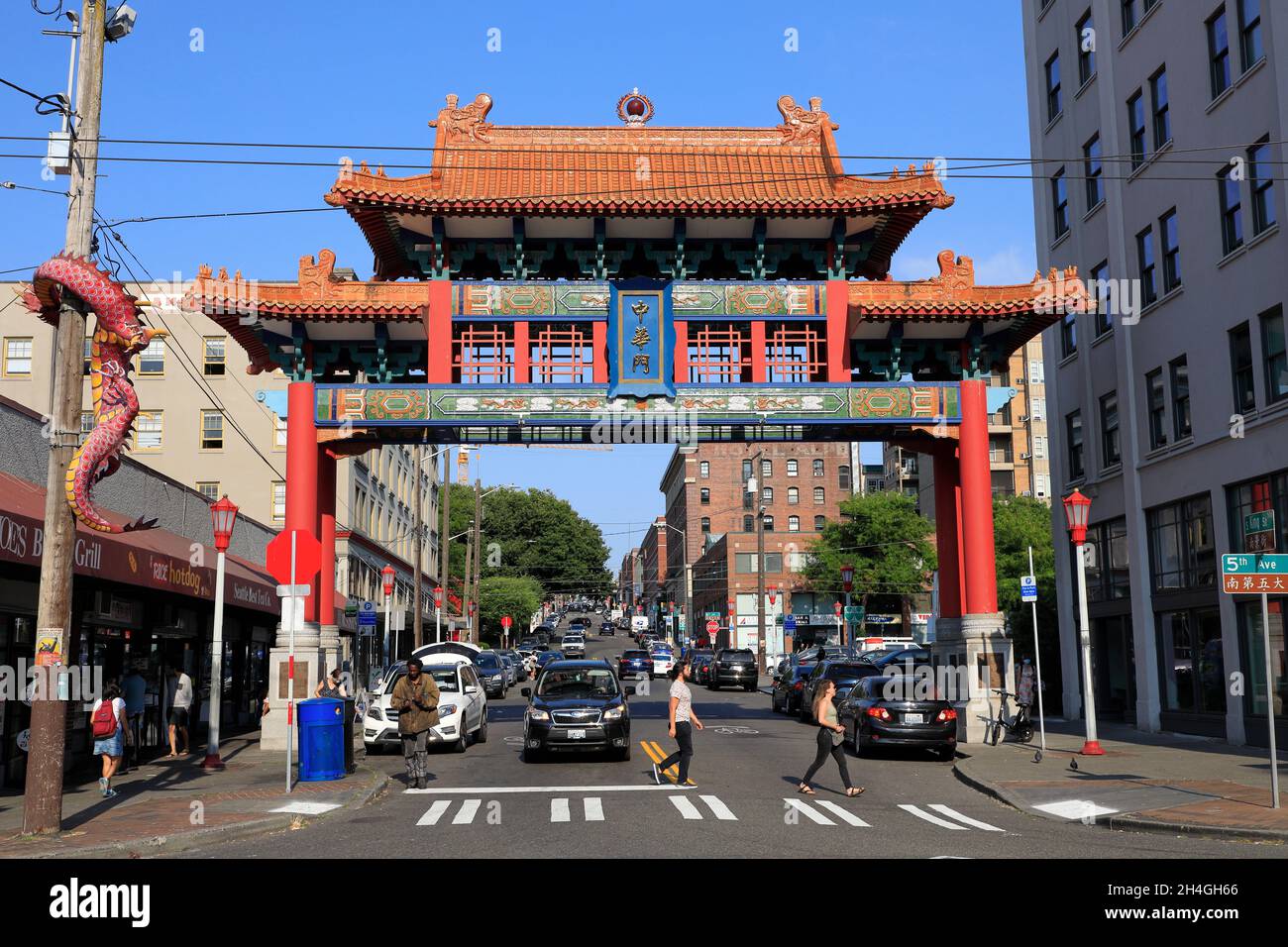 Historic Chinatown Gate in Chinatown-International District.Seattle ...