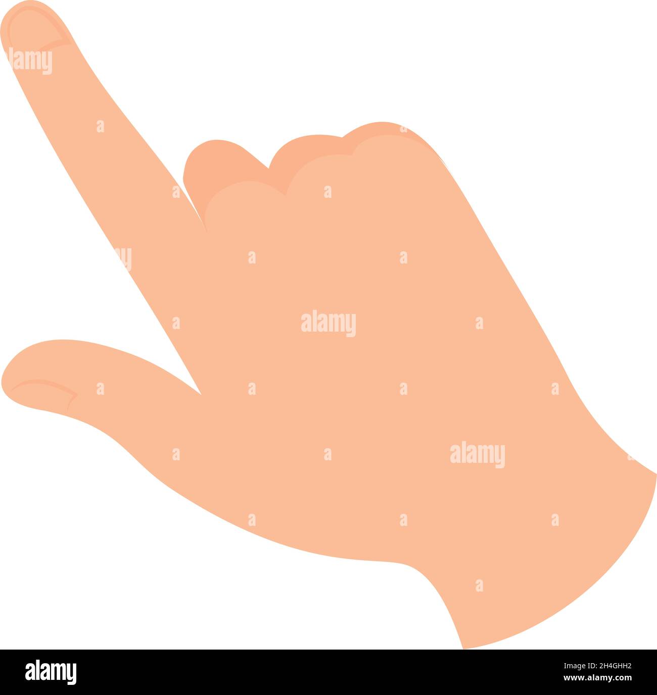 hand pointing icon on white background Stock Vector Image & Art - Alamy