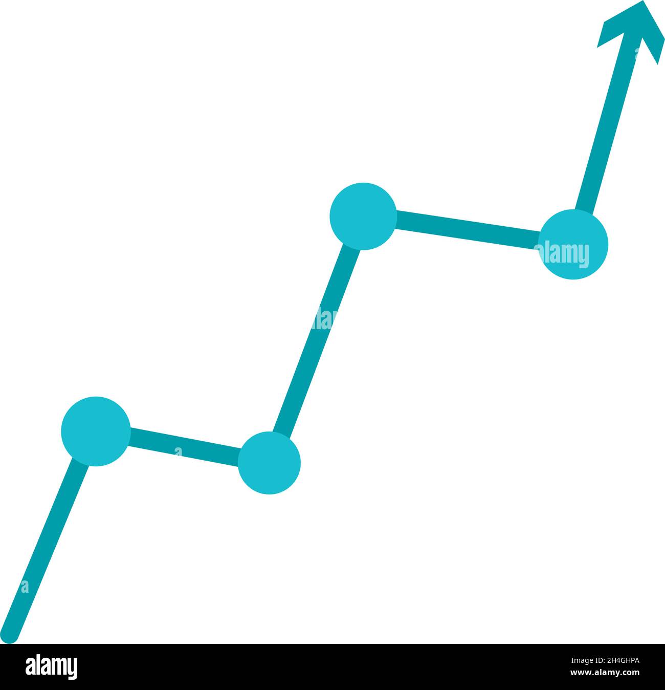 ascending financial arrow on white background Stock Vector Image & Art ...