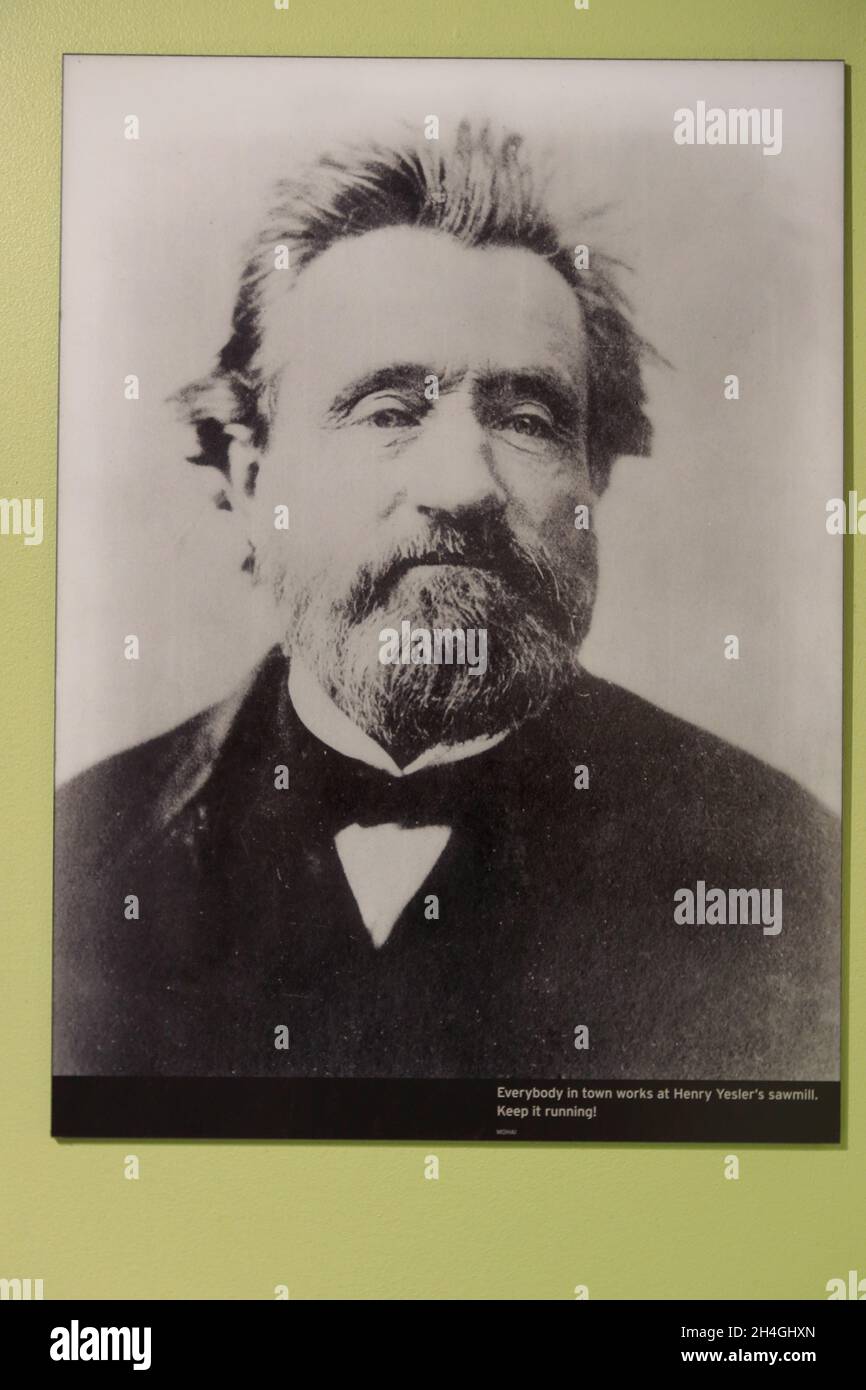 Historic photography of Henry Yesler the founder of Seattle display in ...