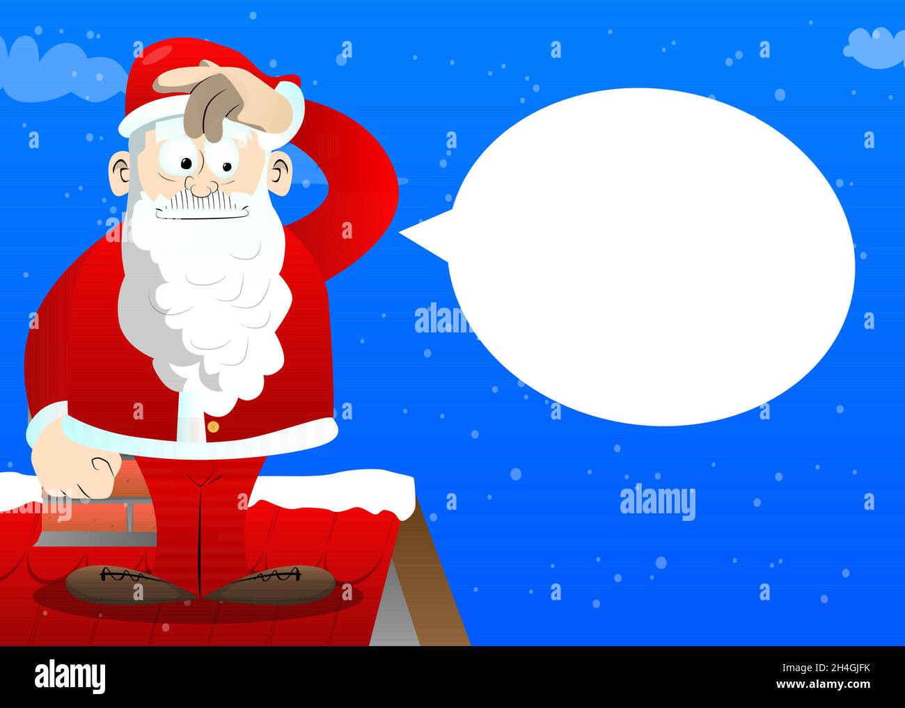 Confused man christmas Stock Vector Images - Alamy