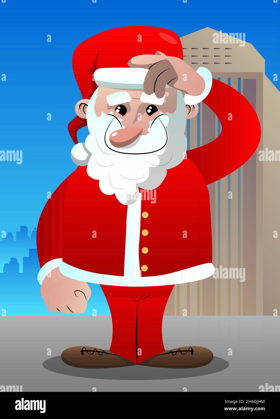 Confused man christmas Stock Vector Images - Alamy