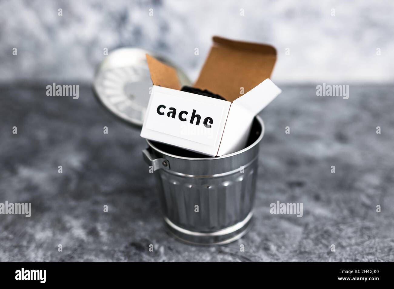 online privacy and stored information concept, metaphor of box with ...