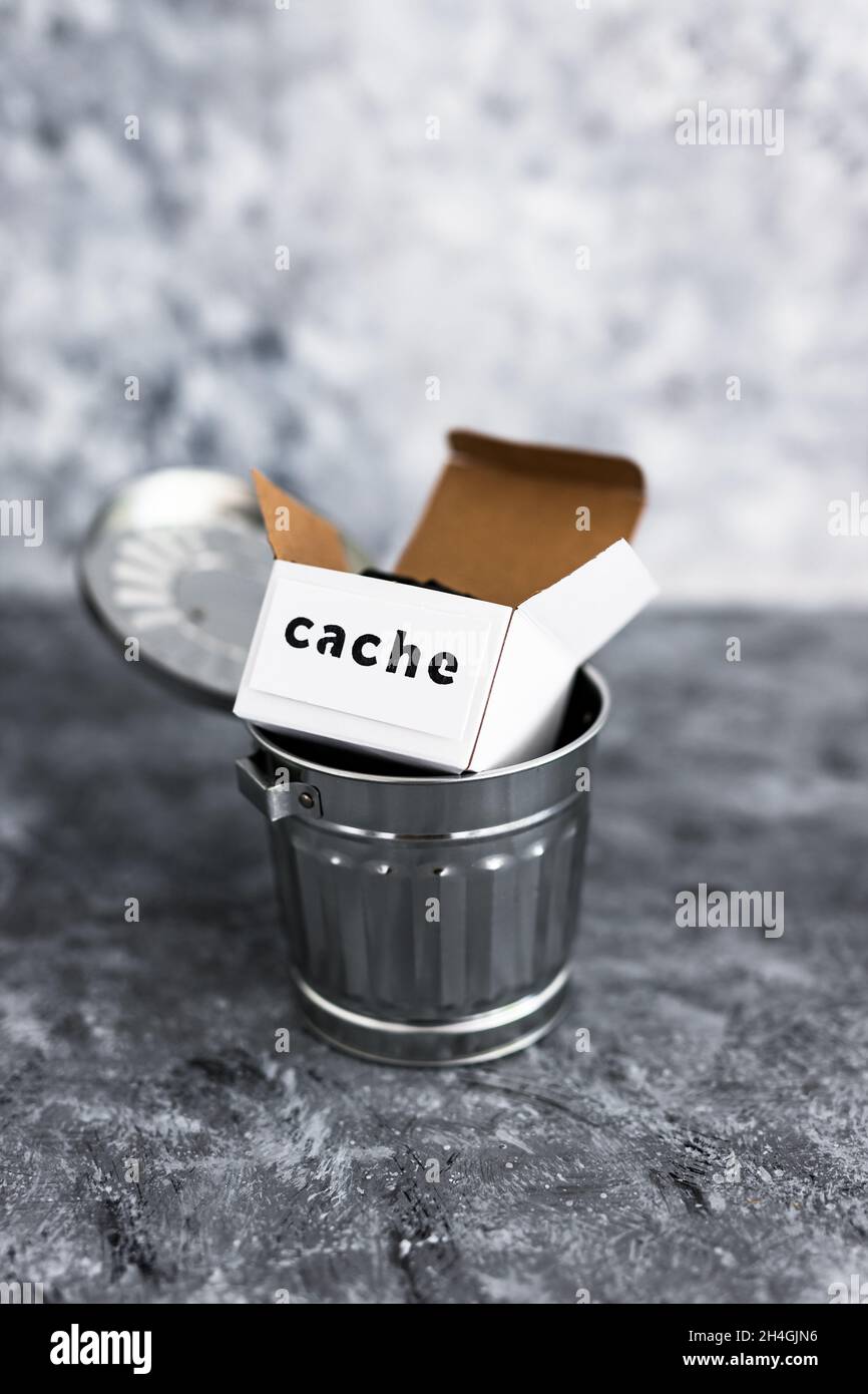 online privacy and stored information concept, metaphor of box with ...