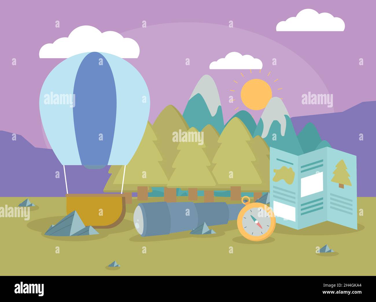 cool geography poster with items Stock Vector Image & Art - Alamy