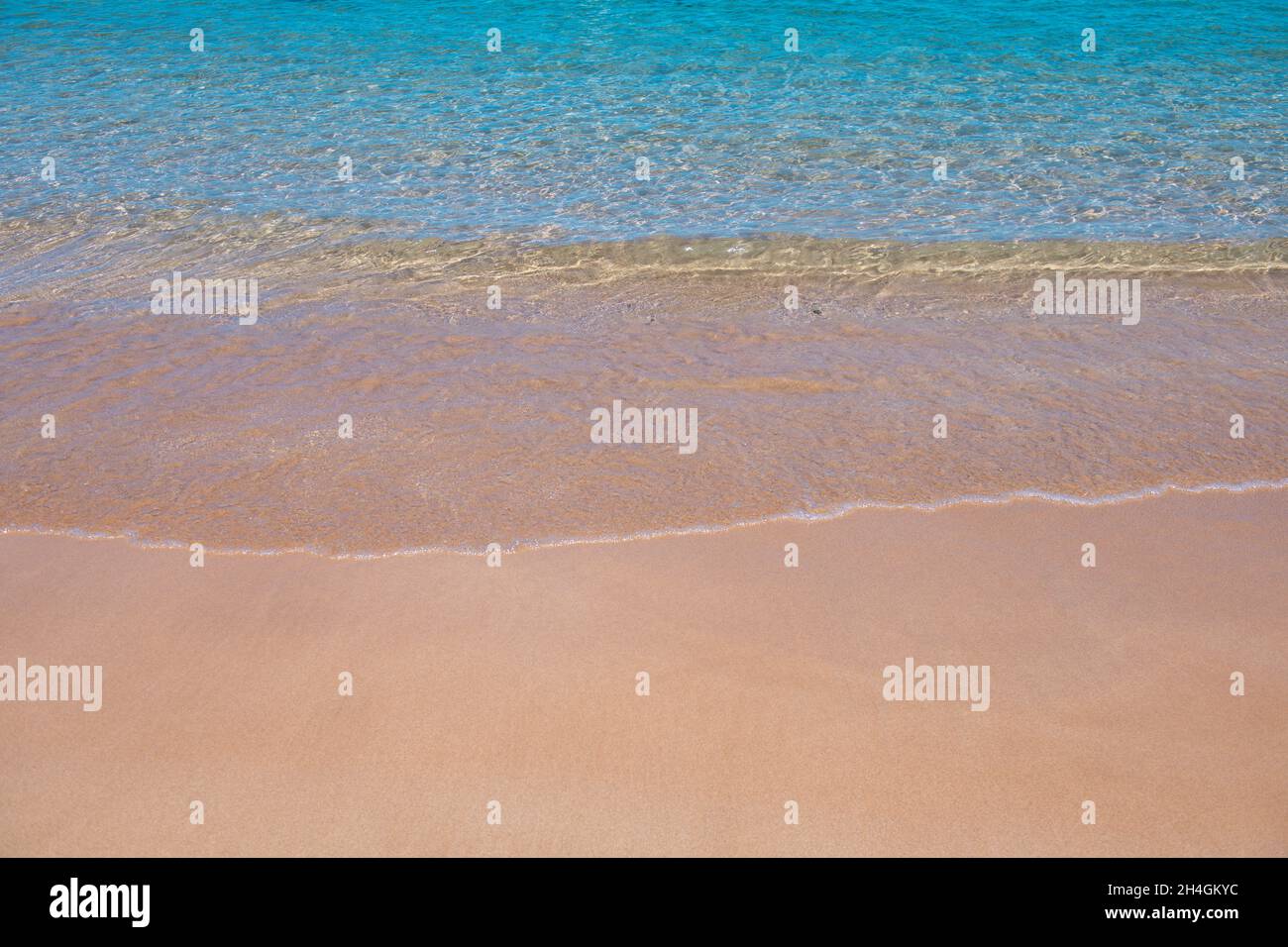 Beach background. Calm beautiful ocean wave on sandy beach. Sea view ...