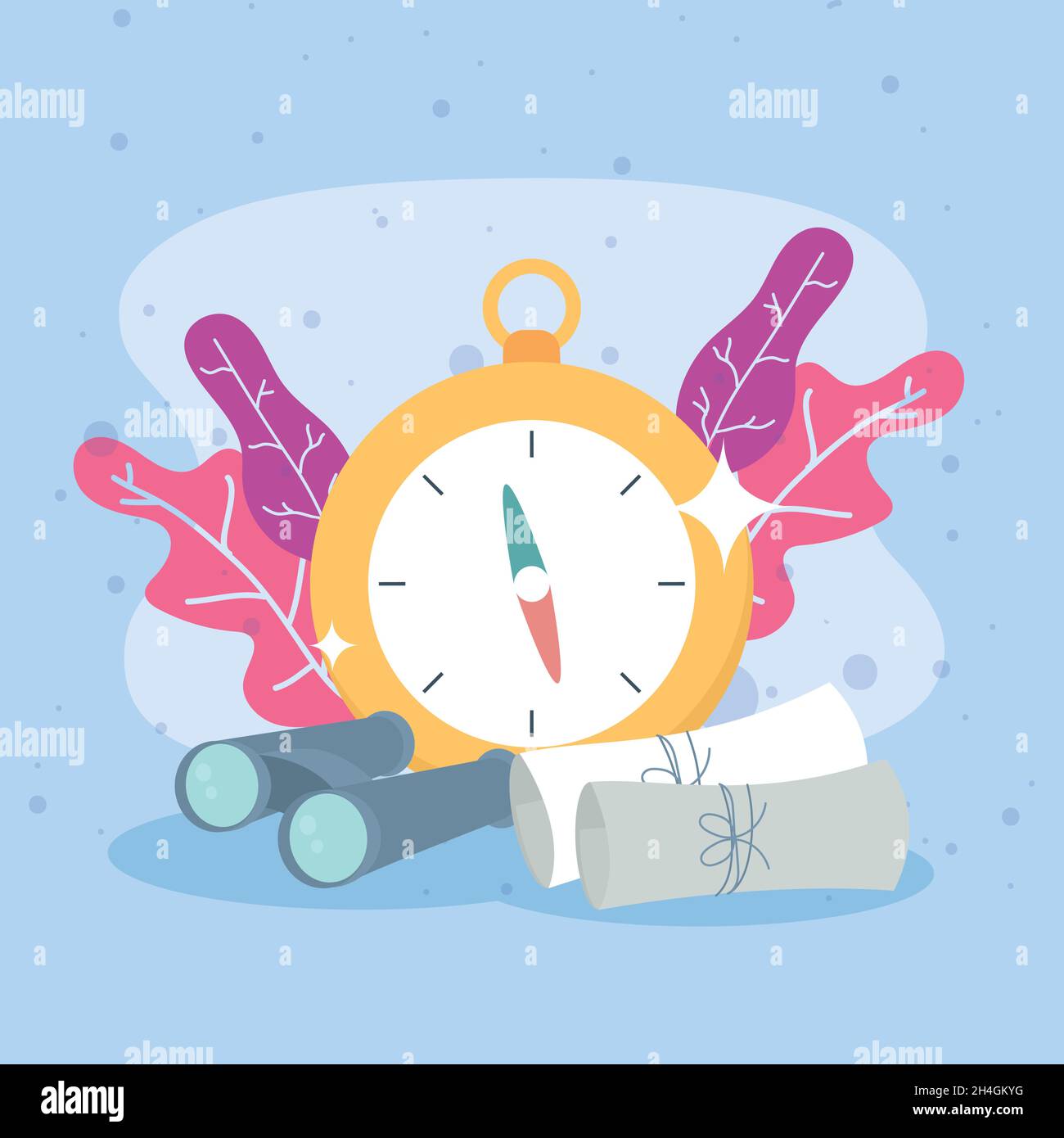 cute geography illustration with items Stock Vector Image & Art - Alamy