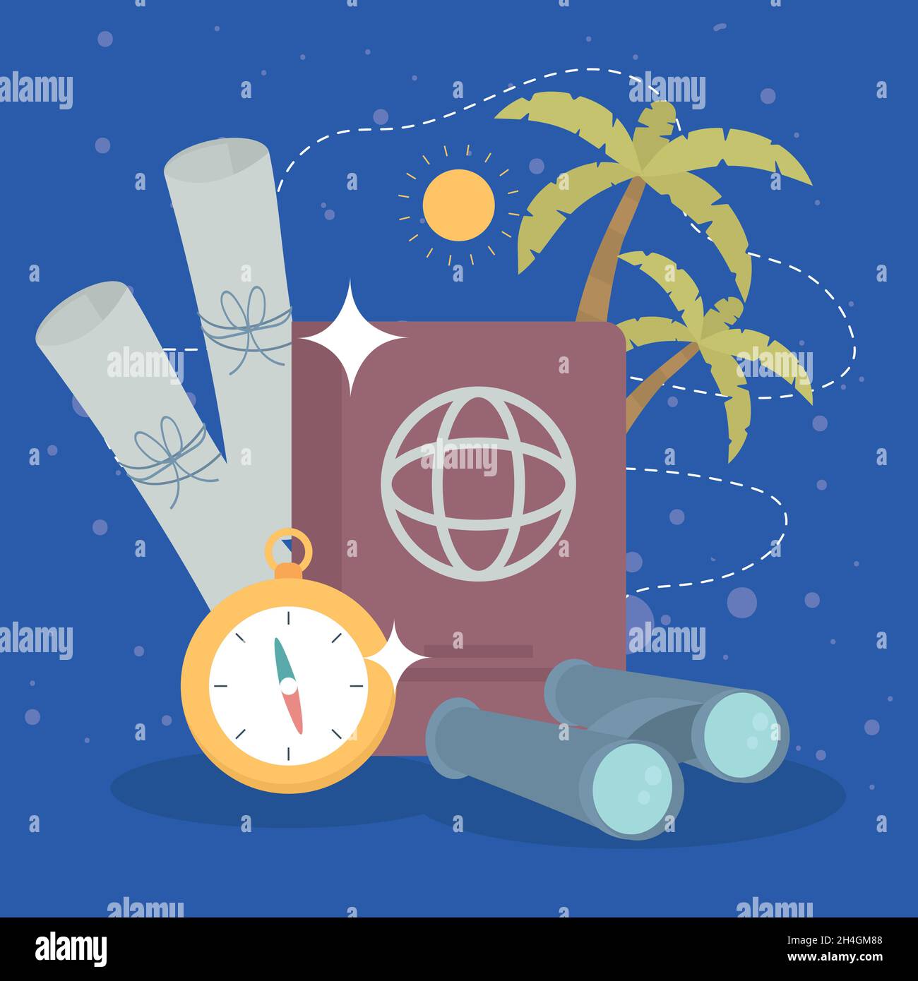 cute geography image with items Stock Vector Image & Art - Alamy