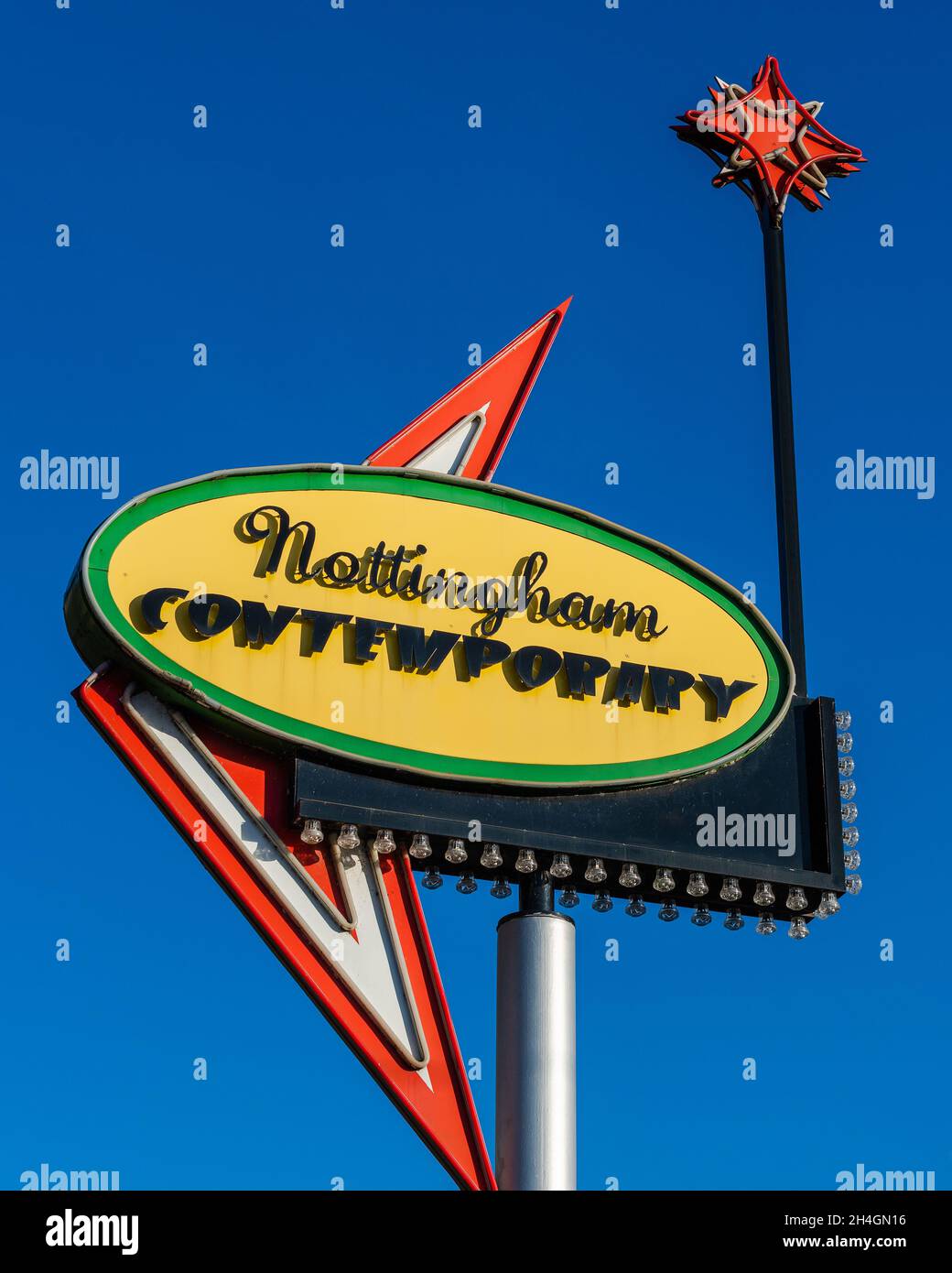 Nottingham contemporary neon sign designed by Nottingham resident ...