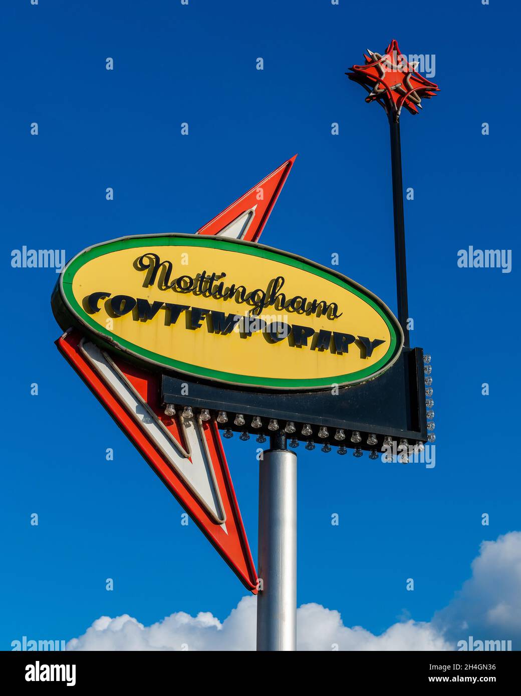 Nottingham contemporary neon sign designed by Nottingham resident ...