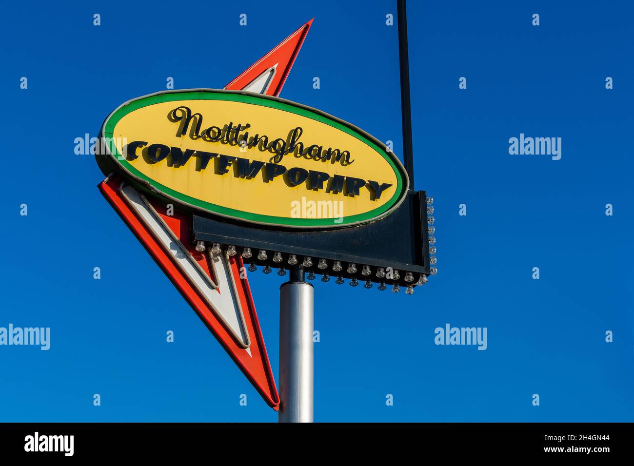 Nottingham contemporary neon sign designed by Nottingham resident ...