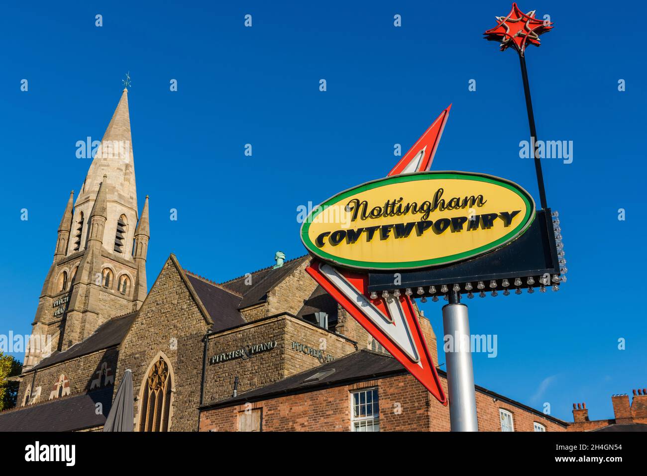 Nottingham contemporary neon sign designed by Nottingham resident ...