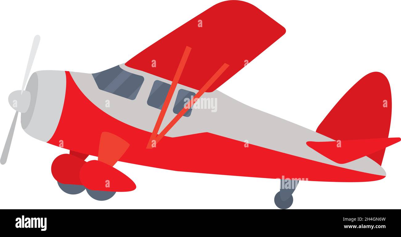 Red biplane Stock Vector Images - Alamy