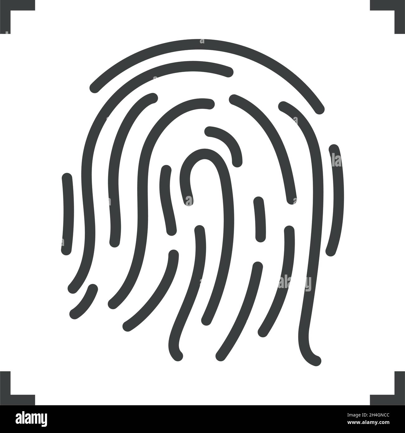 fingerprint icon on white background Stock Vector Image & Art - Alamy