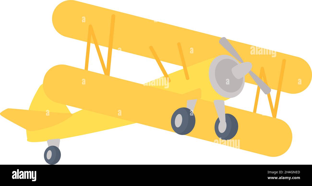 Yellow biplane Cut Out Stock Images & Pictures - Alamy