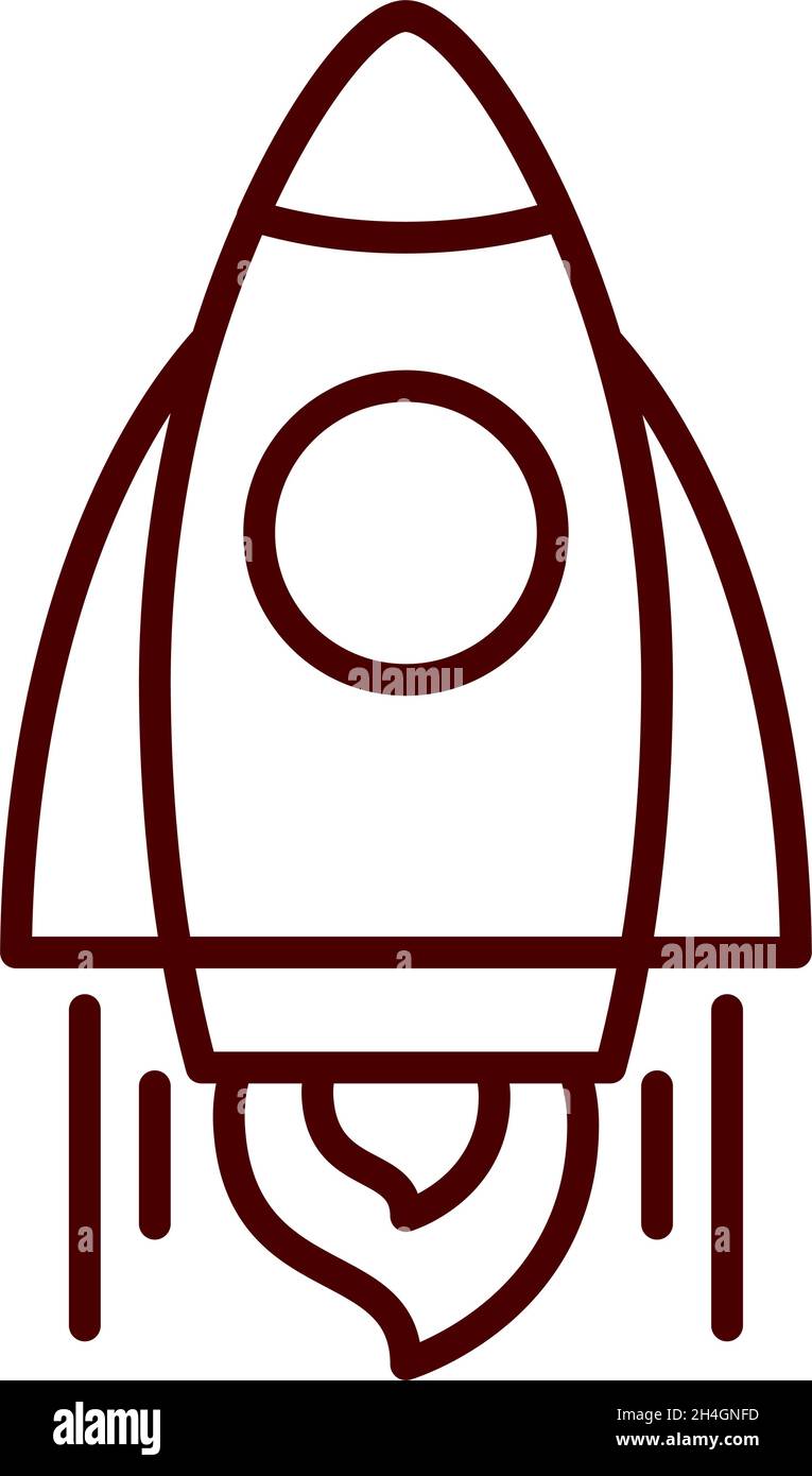 space rocket icon on white background Stock Vector Image & Art - Alamy