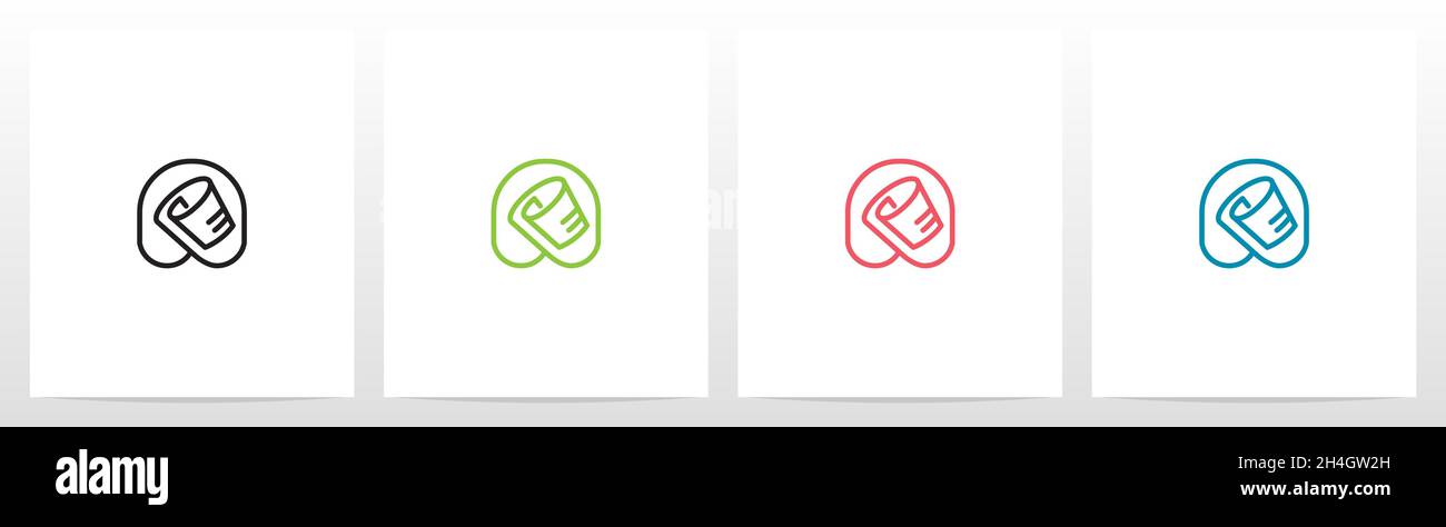 Roll Of Paper On Letter Logo Design A Stock Vector Image & Art - Alamy