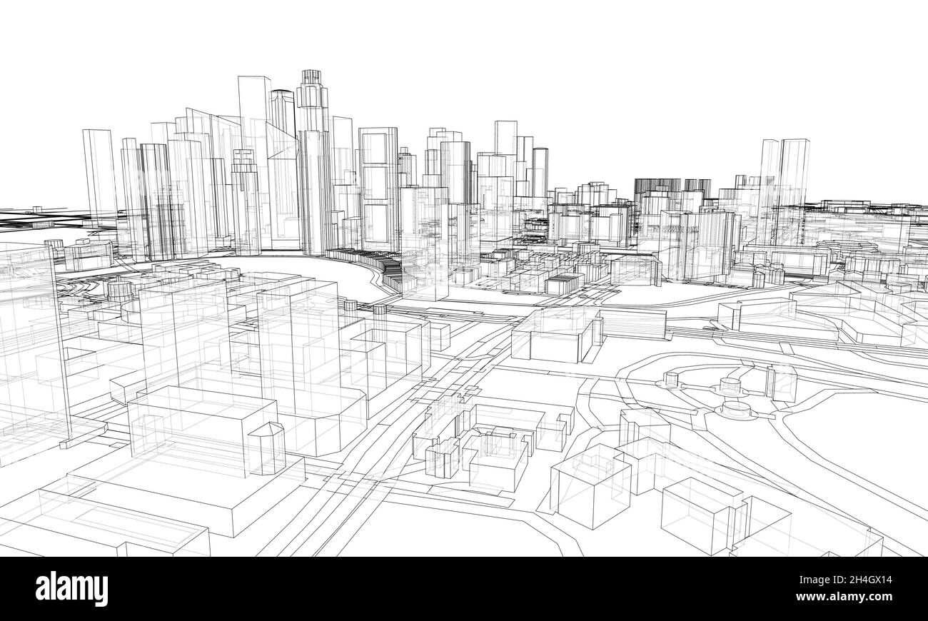 City view. Buildings and streets. Vector Stock Vector Image & Art - Alamy