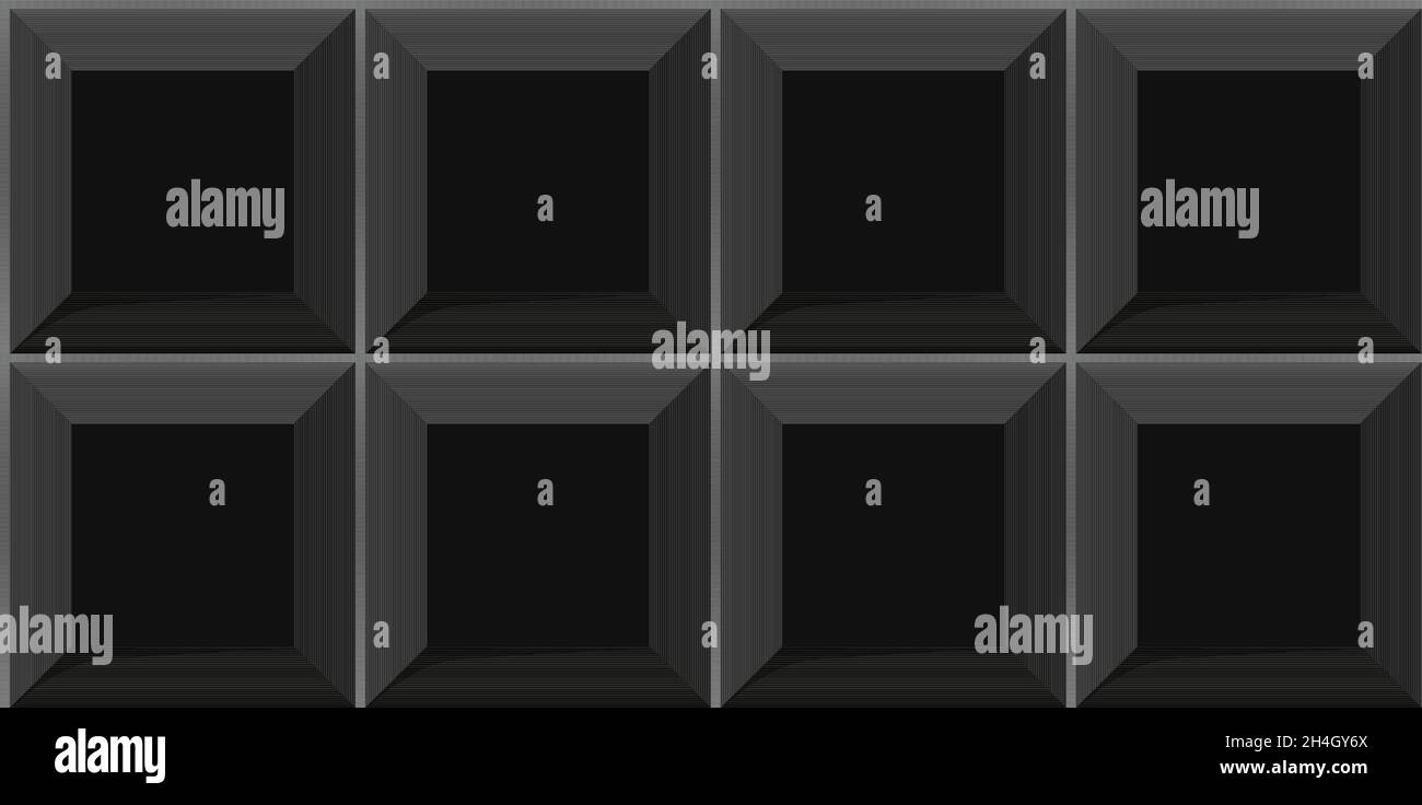 Black square subway tile seamless pattern. Wall with brick texture ...