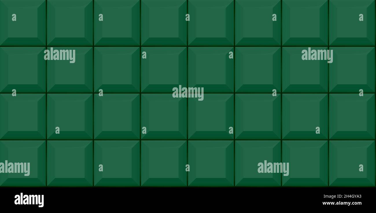 Green Subway tile seamless pattern. Wall with brick texture. Vector ...