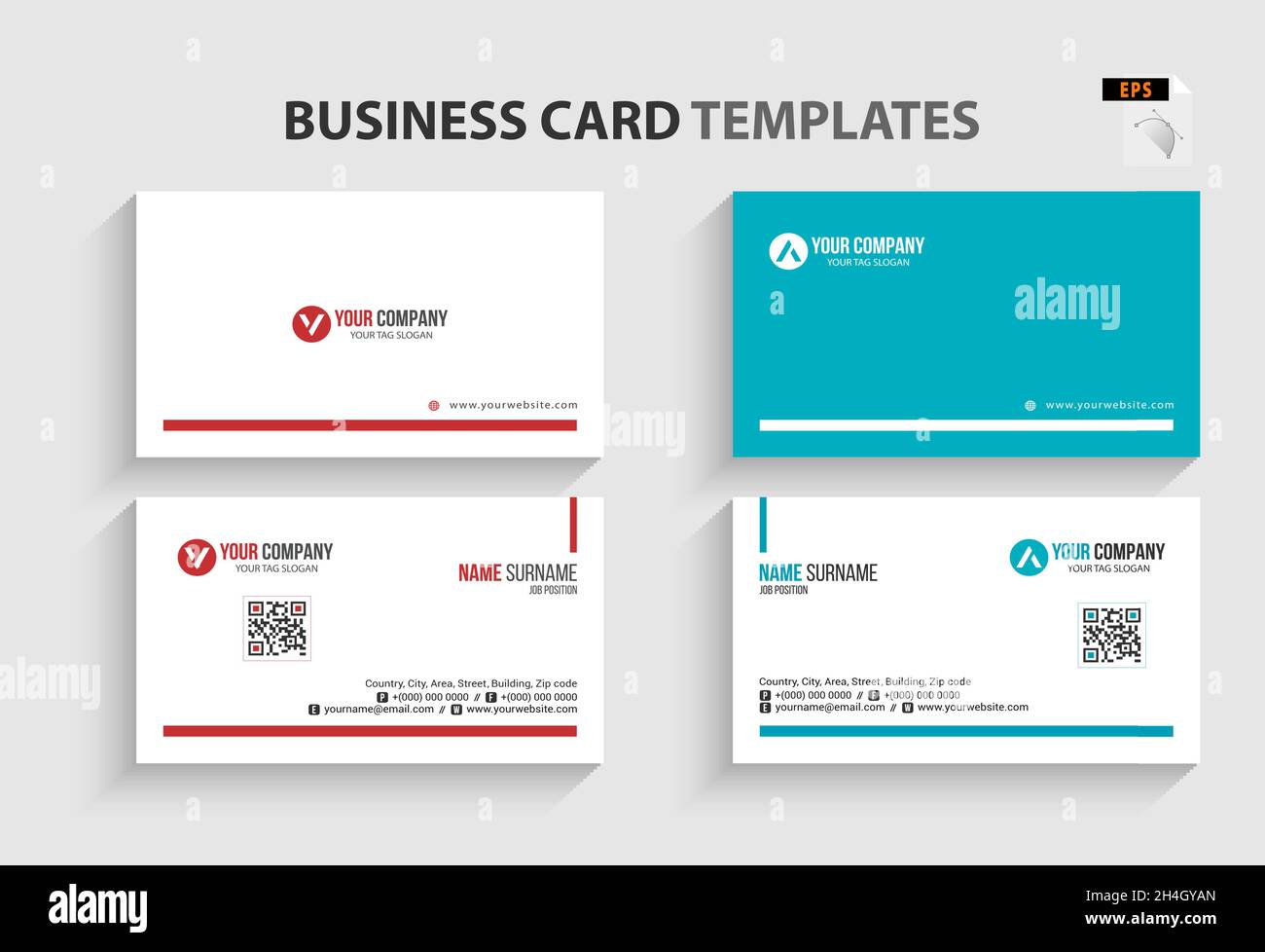Double-sided Creative, Clean, and Modern Business Card Template ...