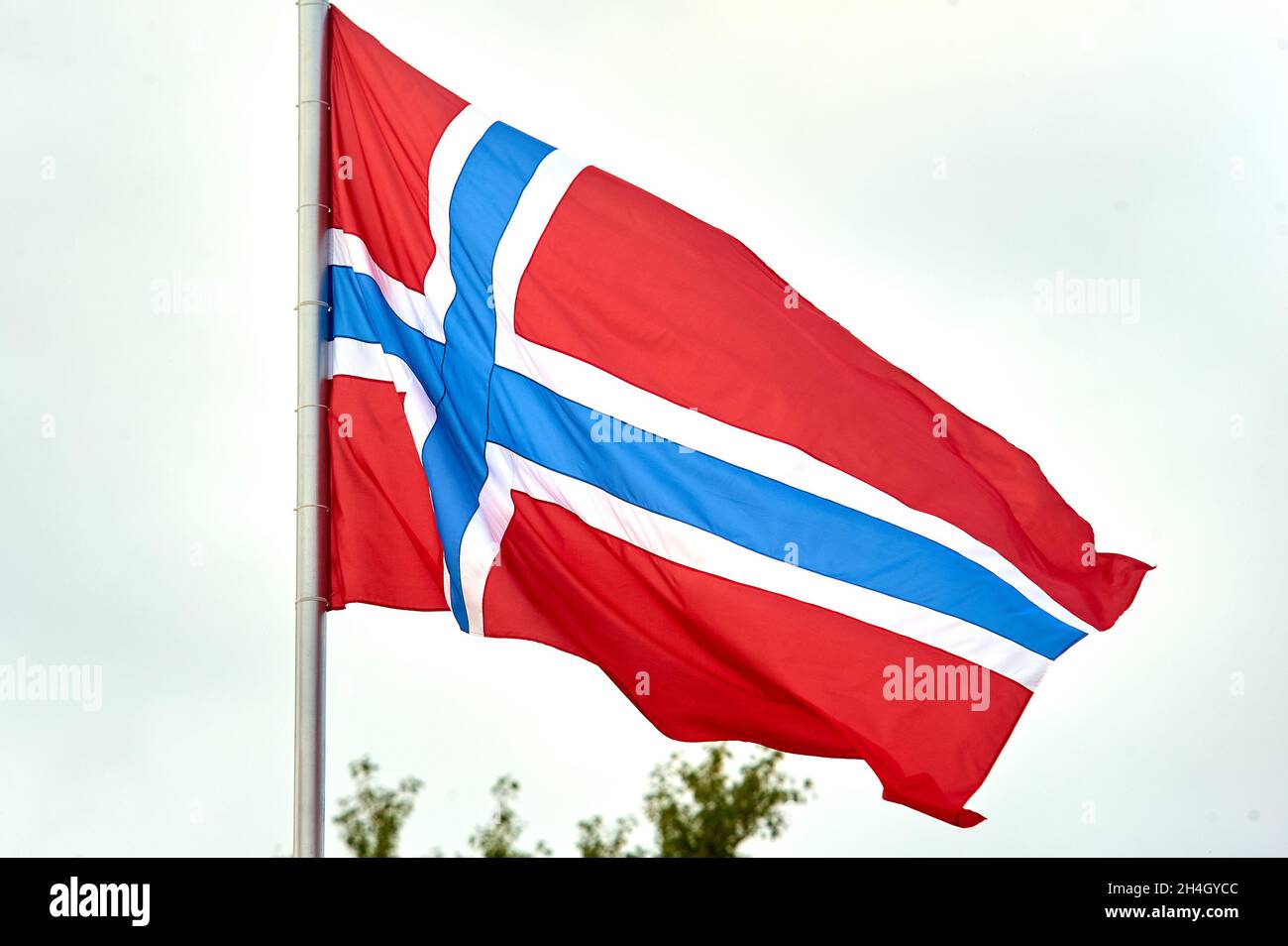 White norway flag hi-res stock photography and images - Alamy