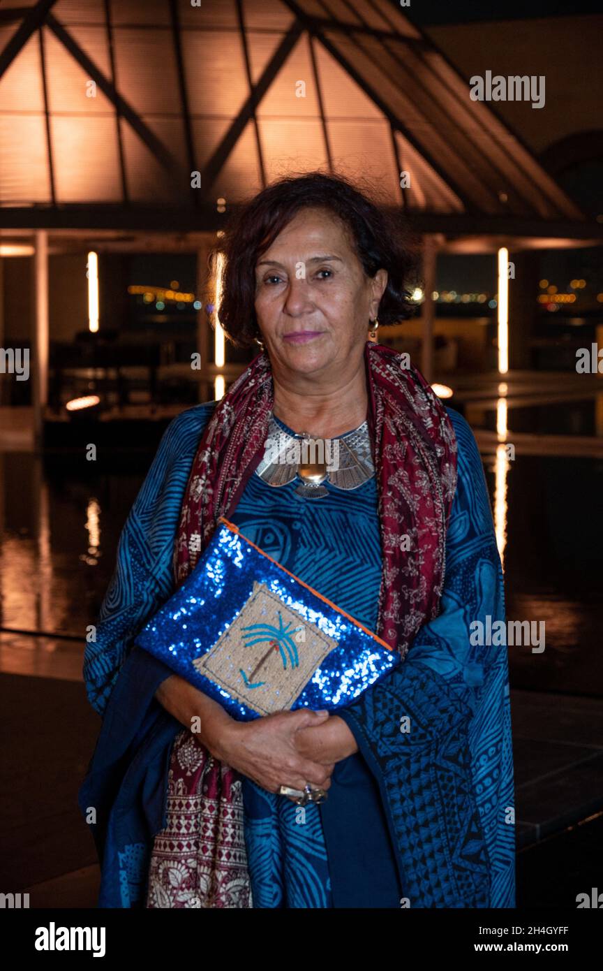 Doha, Qatar, November 2, 2021. Egyptian jewel designer Azza Fahmy ...