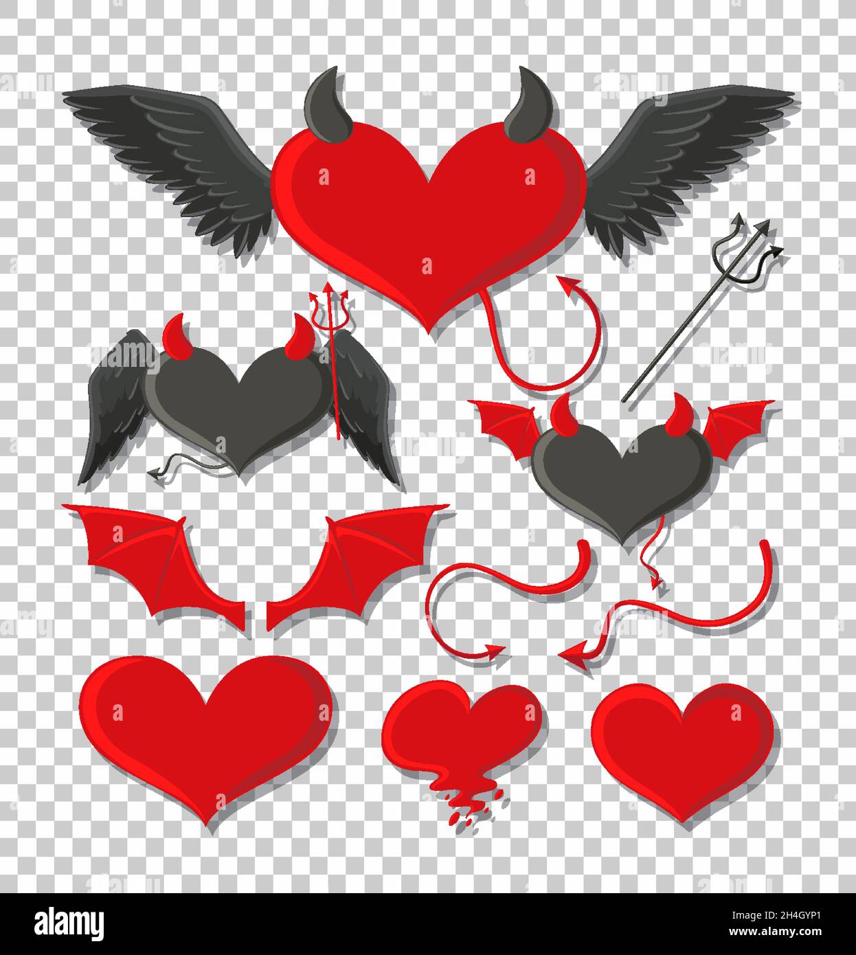 Devil and angel design elements illustration Stock Vector Image & Art ...