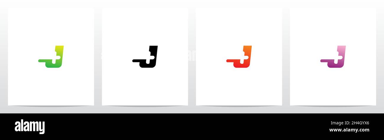 Plus Symbol On Letter Logo Design J Stock Vector Image & Art - Alamy