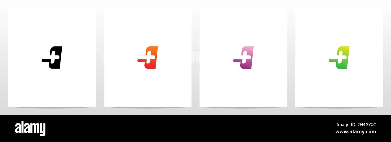 Plus Symbol On Letter Logo Design I Stock Vector Image & Art - Alamy