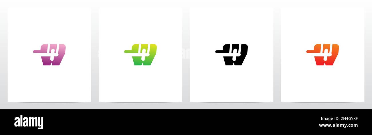 Best w letter logo hi-res stock photography and images - Alamy