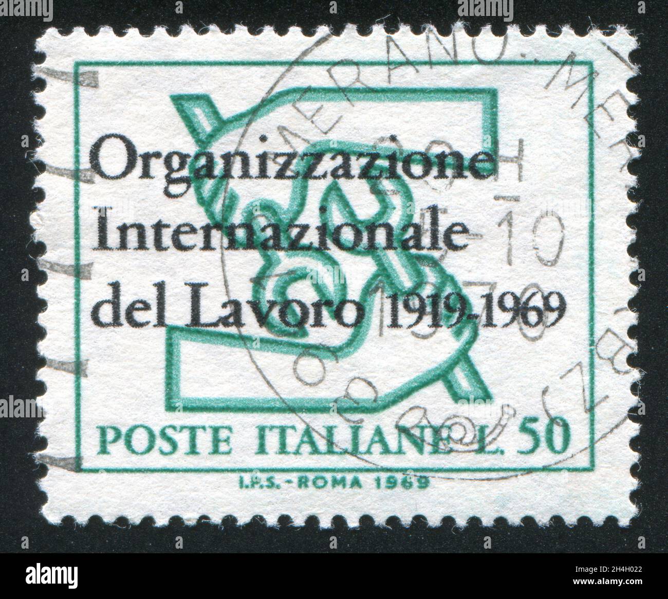ITALY - CIRCA 1969: stamp printed by Italy, shows International Labour ... ITALY - CIRCA 1969: stamp printed by Italy, shows International Labour ...