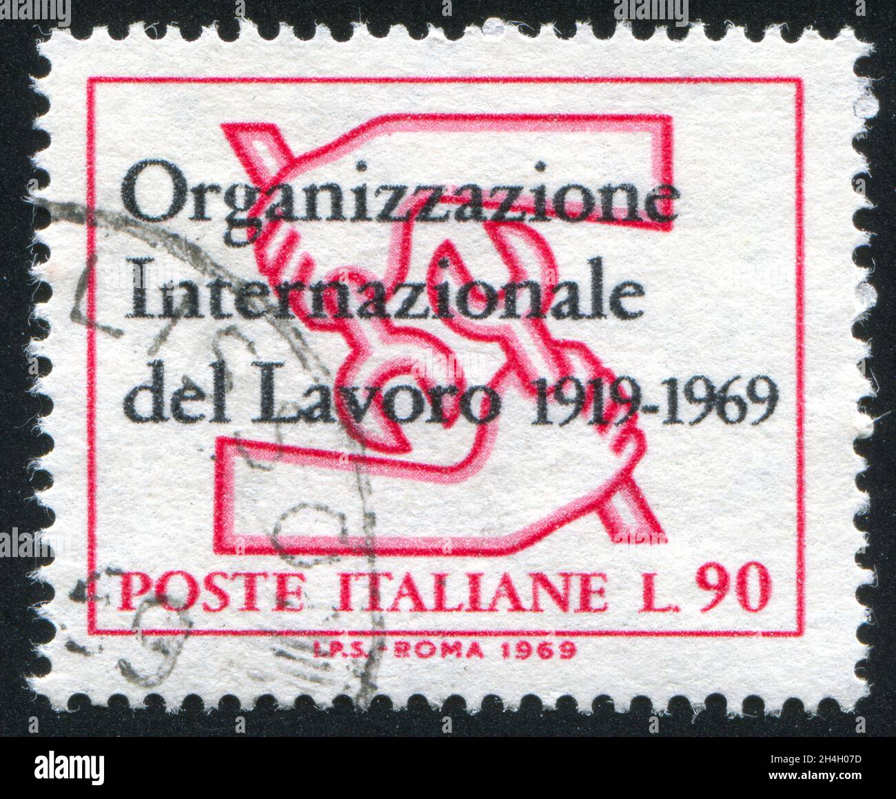 ITALY - CIRCA 1969: stamp printed by Italy, shows International Labour ... ITALY - CIRCA 1969: stamp printed by Italy, shows International Labour ...