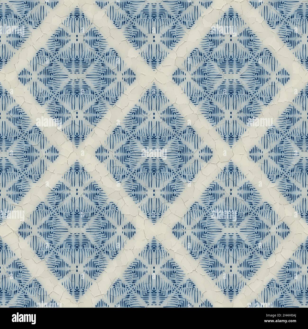 Seamless blue and white ceramic tile ornate damask pattern for surface ...