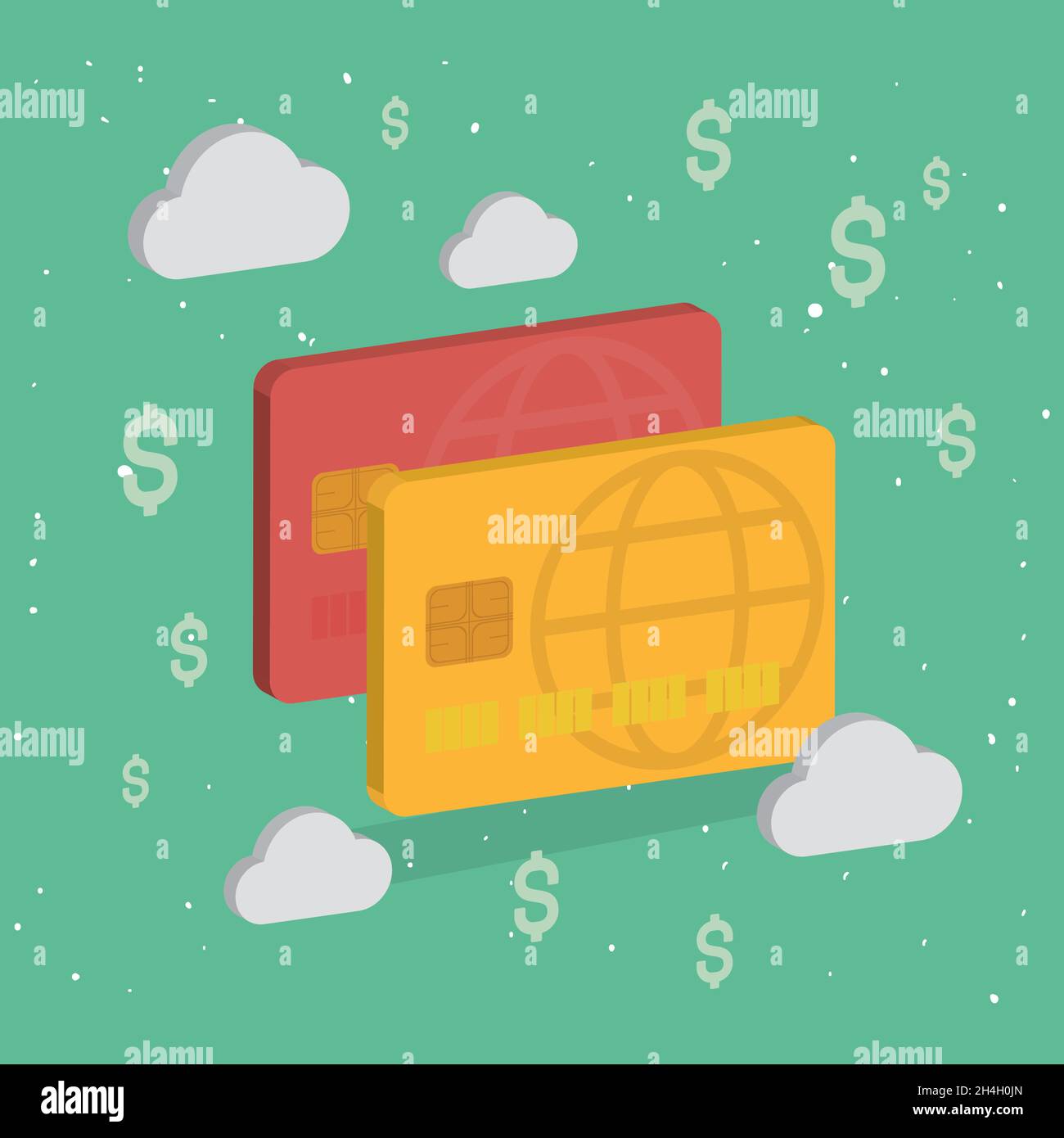 credit card poster and wireless items Stock Vector Image & Art - Alamy