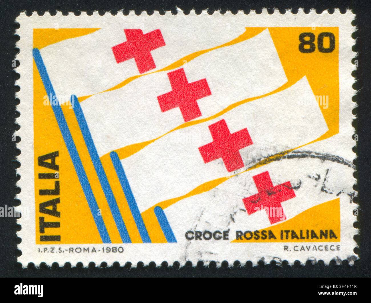 ITALY - CIRCA 1980: stamp printed by Italy, shows Italian Red Cross ...