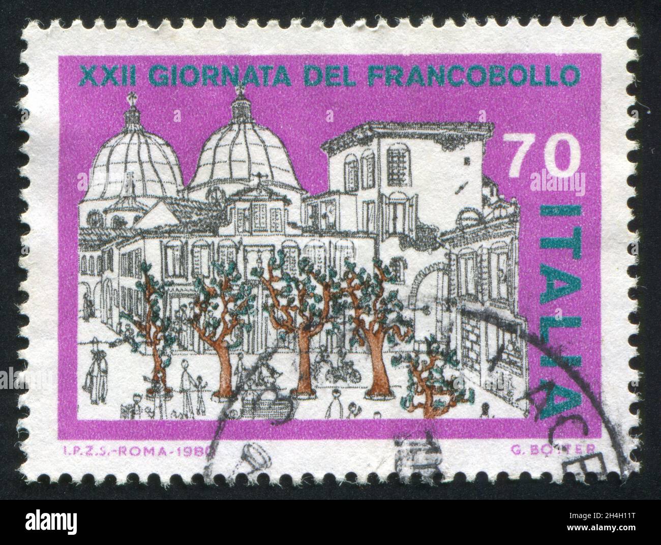 ITALY - CIRCA 1980: stamp printed by Italy, shows Views of Verona ...