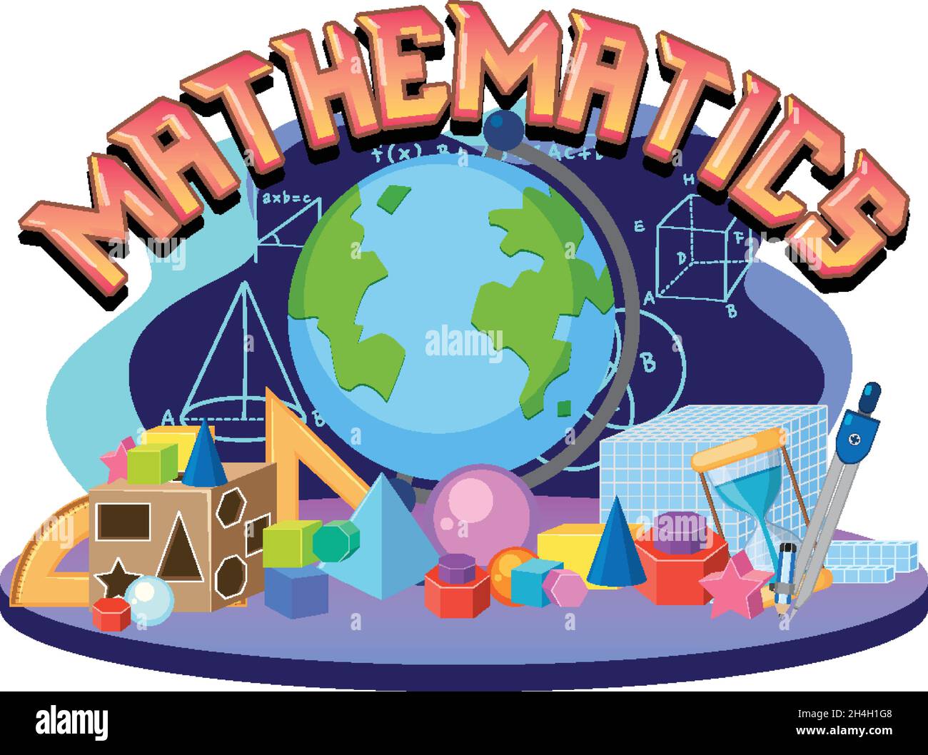 Mathematics tools and object icon illustration Stock Vector Image & Art ...