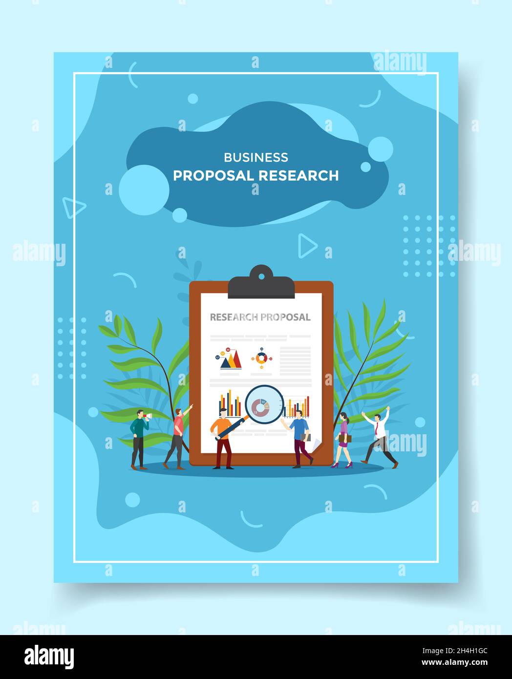 research proposal concept for template of banners, flyer, books, and ...