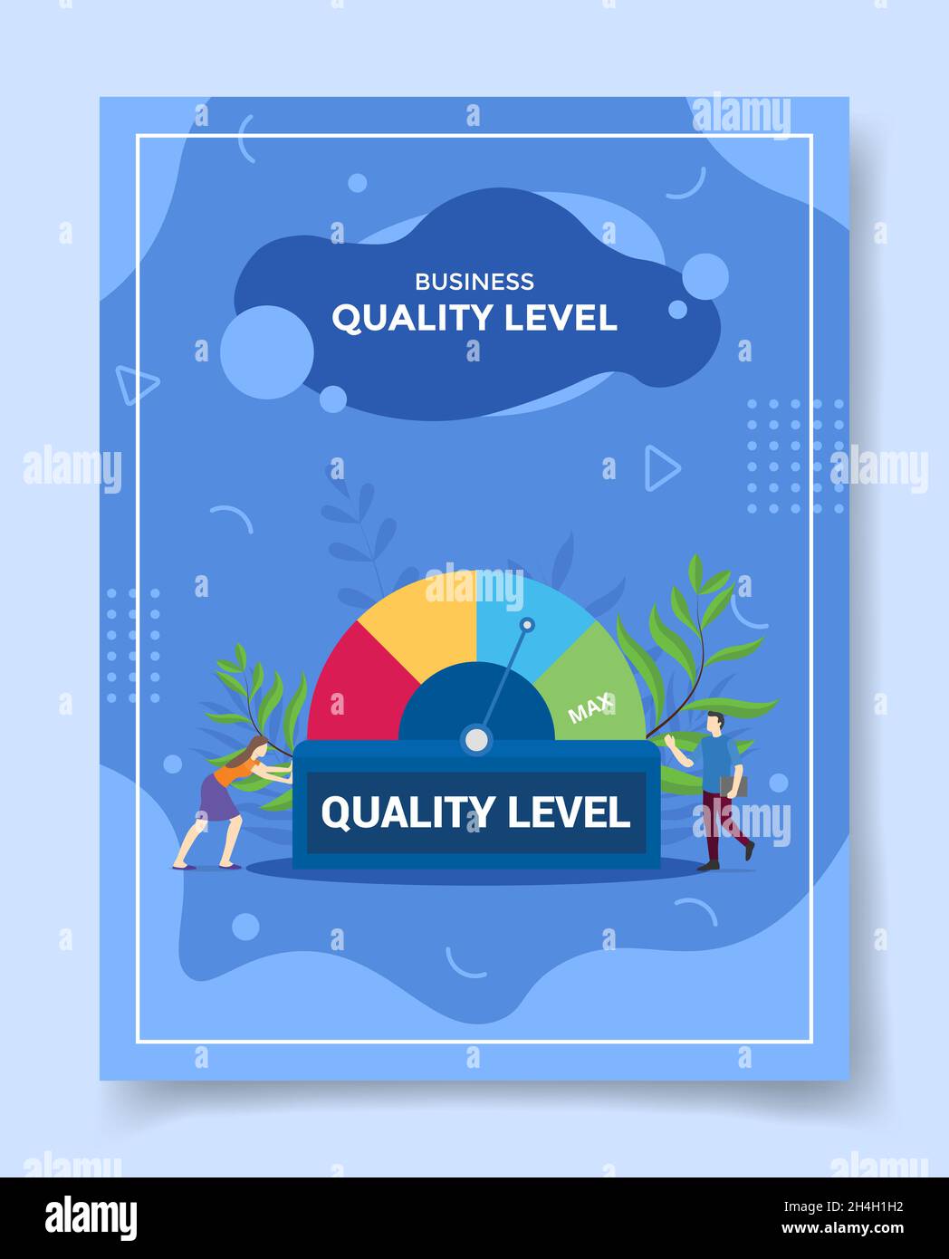 quality level concept for template of banners, flyer, books, and ...