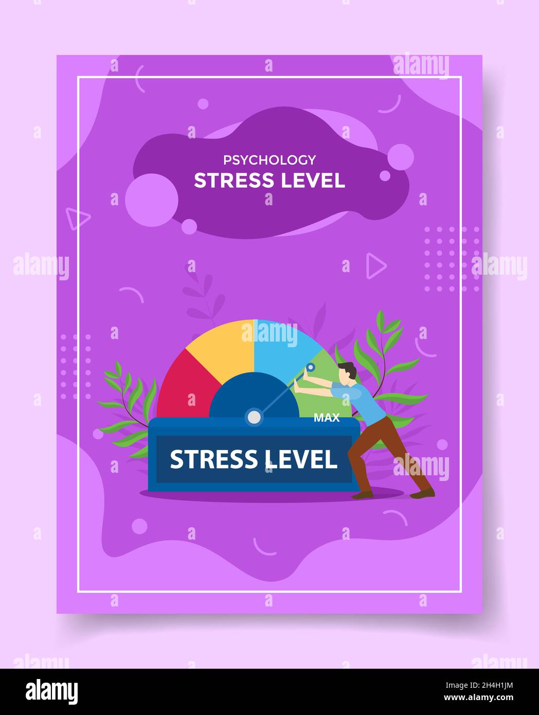 stress level concept for template of banners, flyer, books, and ...