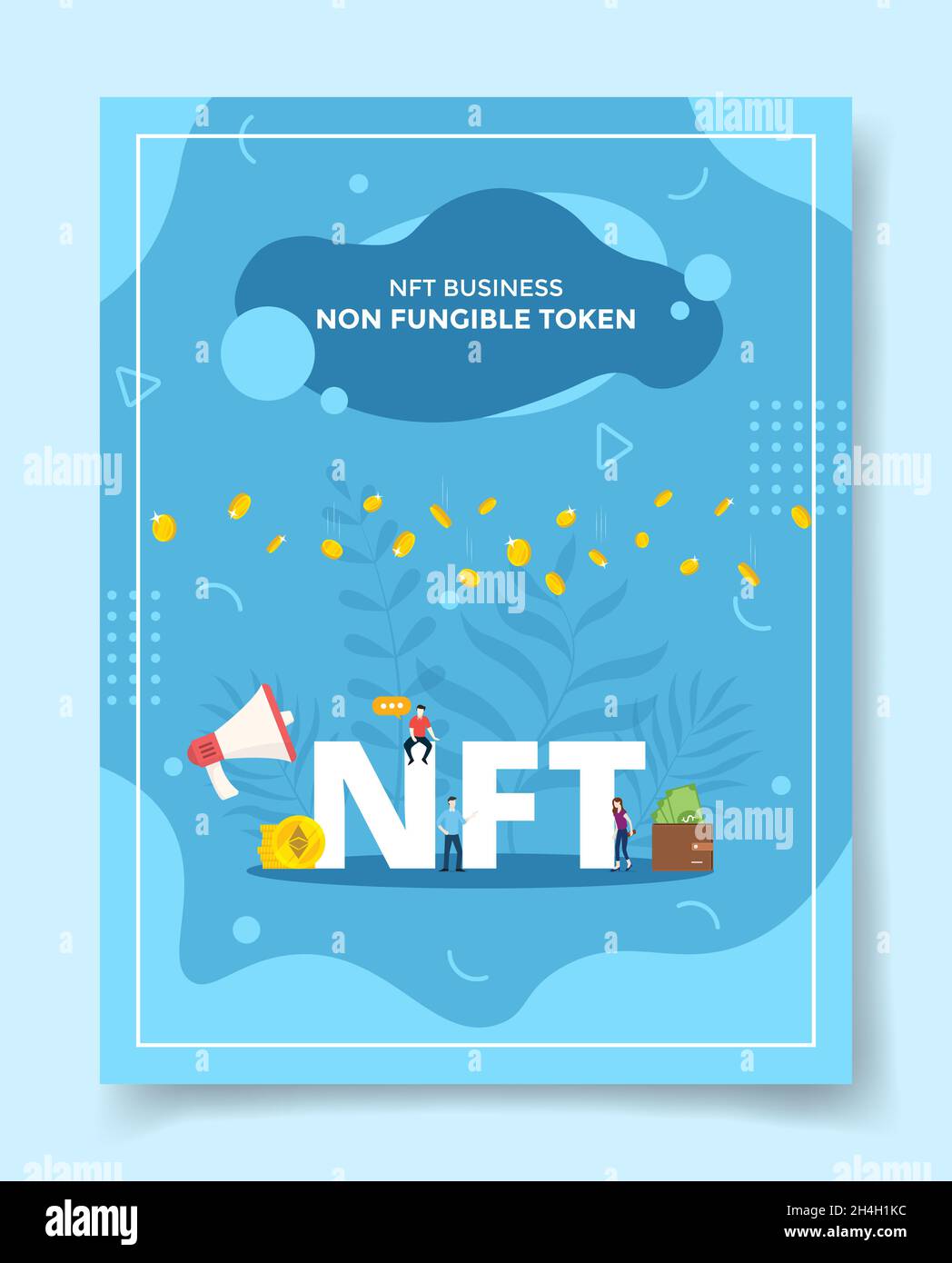 nft non fungible token for template of banners, flyer, books, and ...