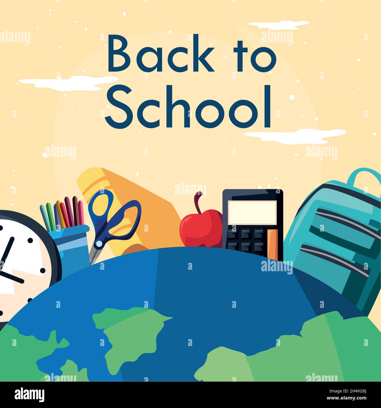 back to school cartel and school supplies Stock Vector Image & Art - Alamy