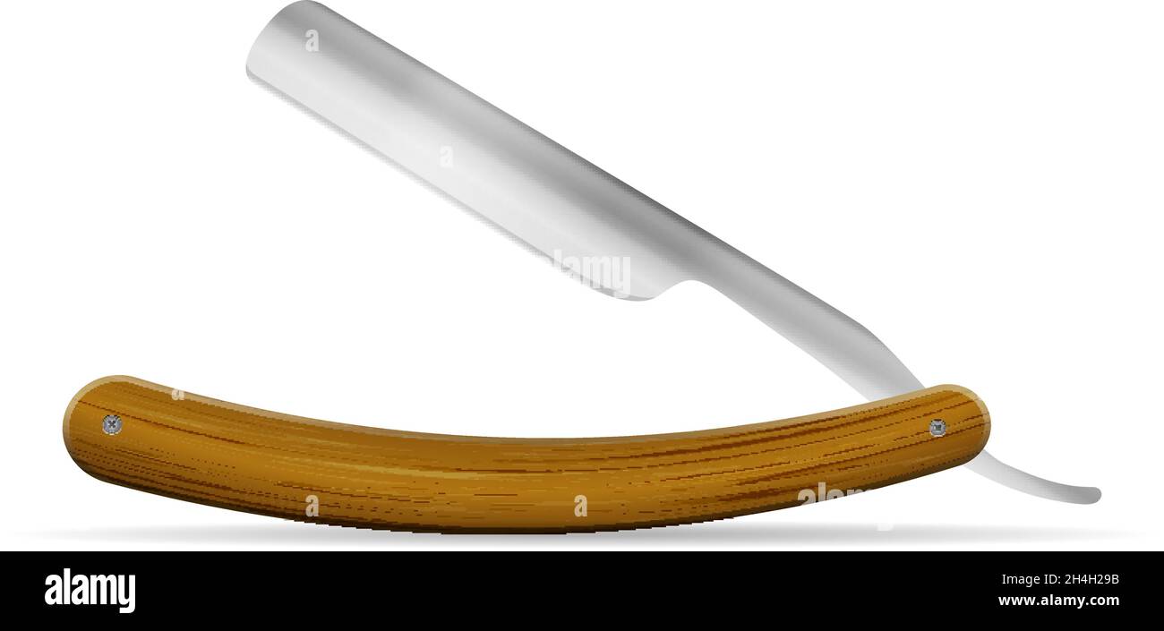 Straight razor on a white background. Vector illustration Stock Vector ...