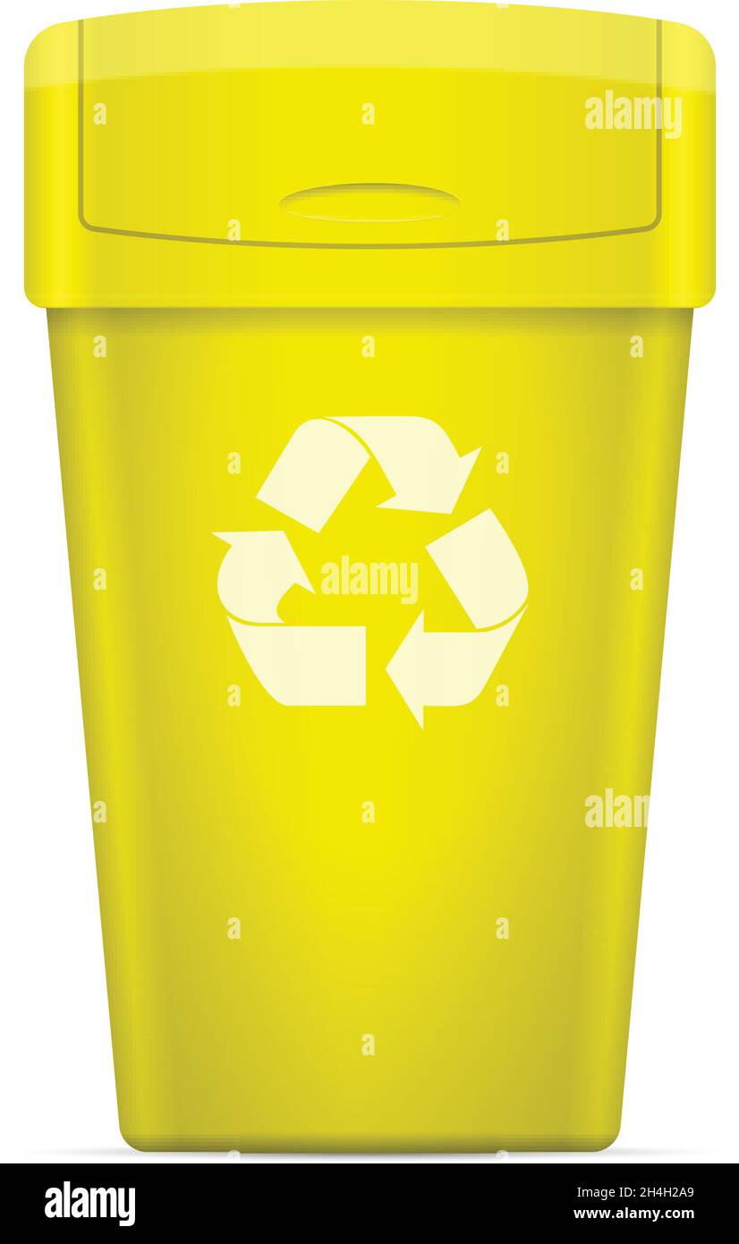 Swing lid trash can on a white background. Vector illustration Stock ...