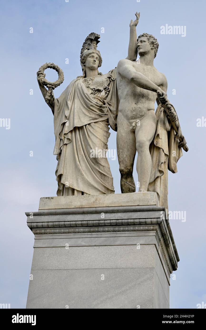 Greek mythology statue on Schloss bridge, Museum Island, Unter den ...