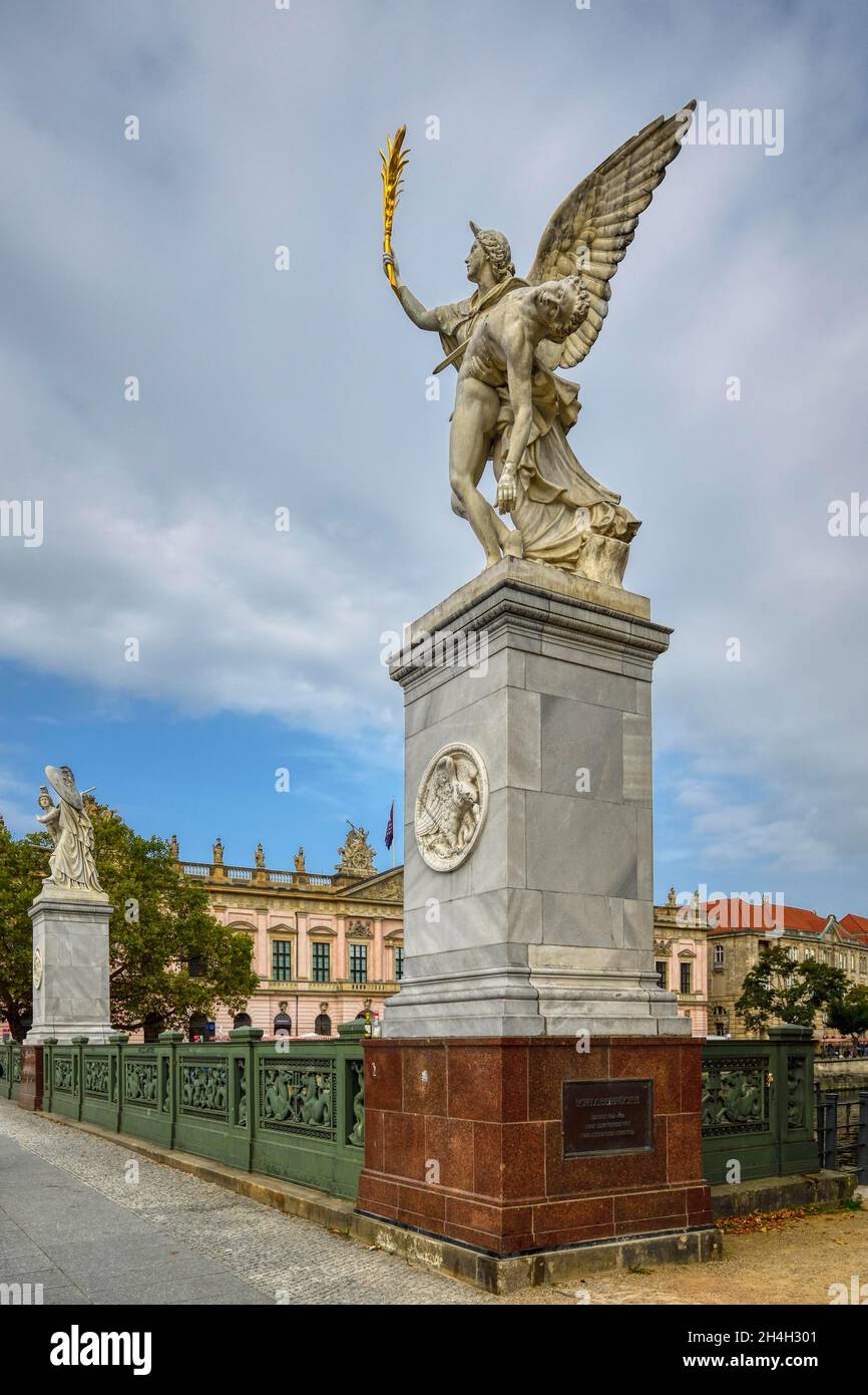 Greek mythology statue on Schloss bridge, Museum Island, Unter den ...