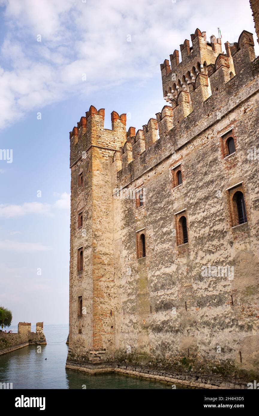 Scaligera Castle in Sirmione on Lake Garda.Italy.Tuscany Stock Photo ...