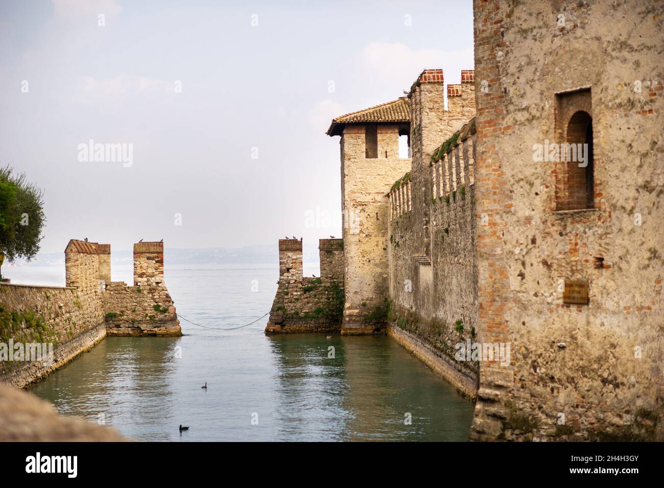 Scaligera Castle in Sirmione on Lake Garda.Italy.Tuscany Stock Photo ...