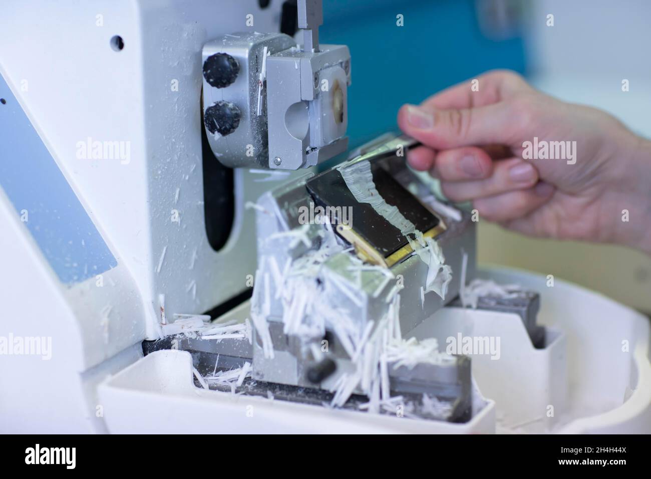 Sample processing with laboratory equipment in a histology laboratory ...